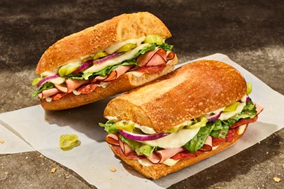 Chicken Cordon Bleu Melt - Stacked Toasted Baguette